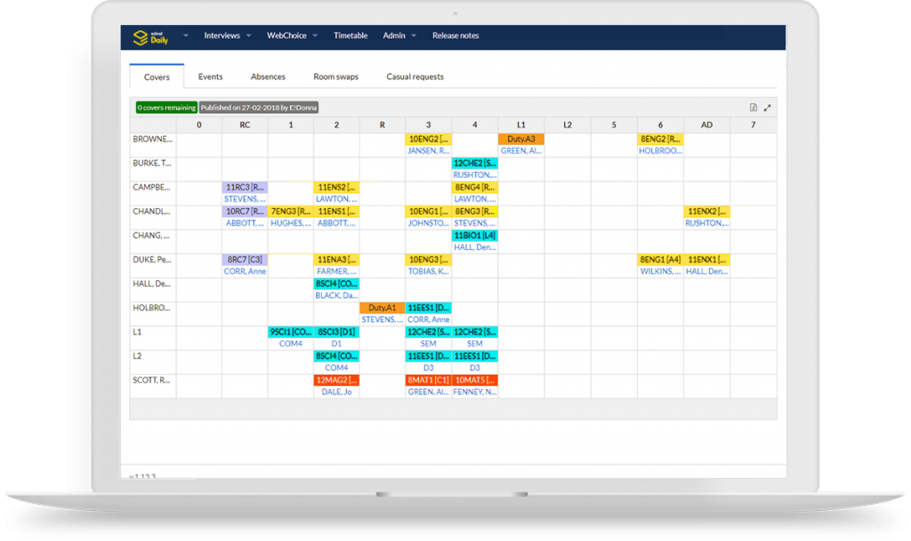 See Edval in action – School Timetable Software Solutions | Edval